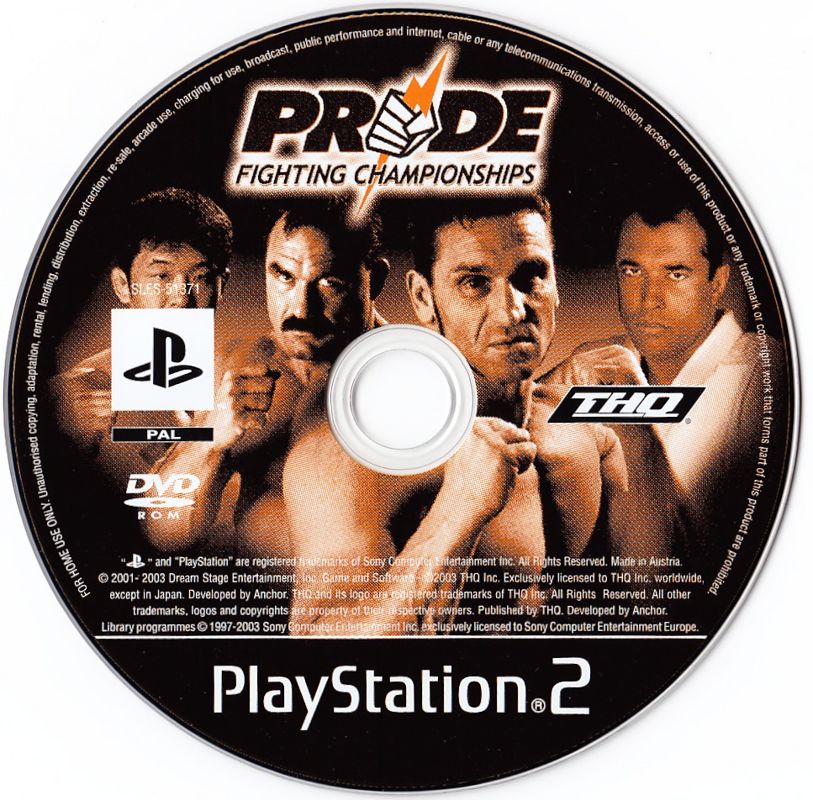 PRIDE FC: Fighting Championships cover or packaging material - MobyGames