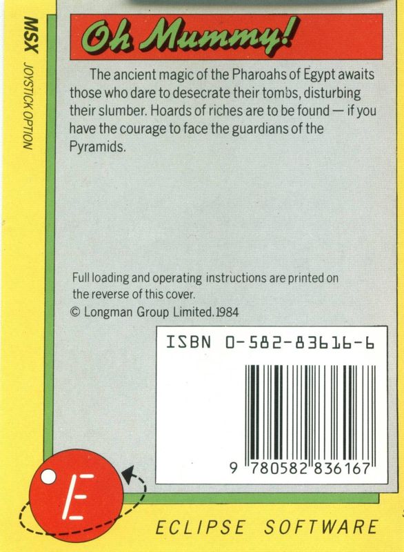 Oh Mummy cover or packaging material - MobyGames