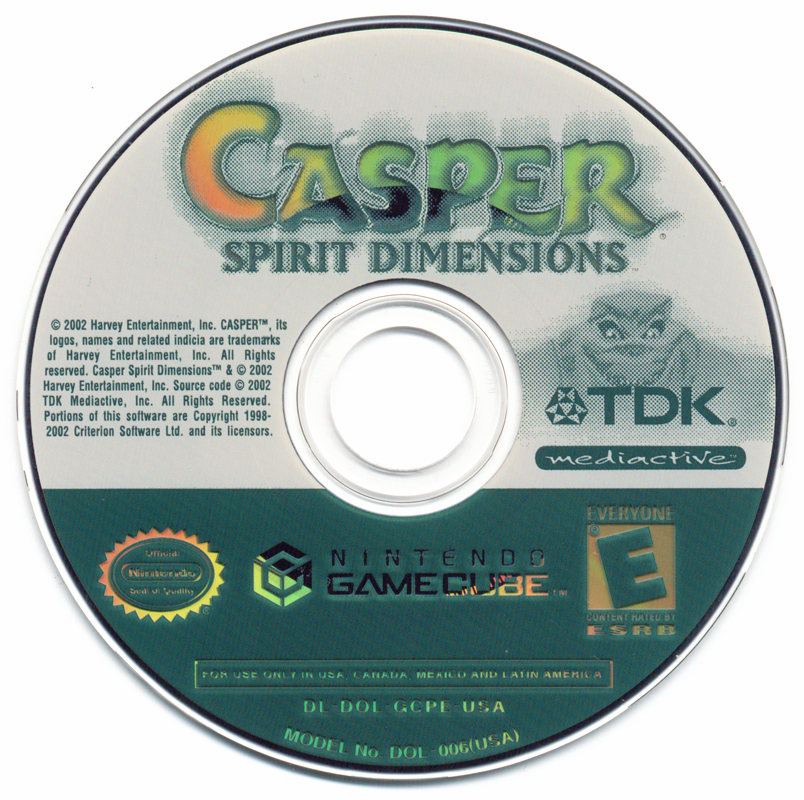 Casper: Spirit Dimensions cover or packaging material - MobyGames