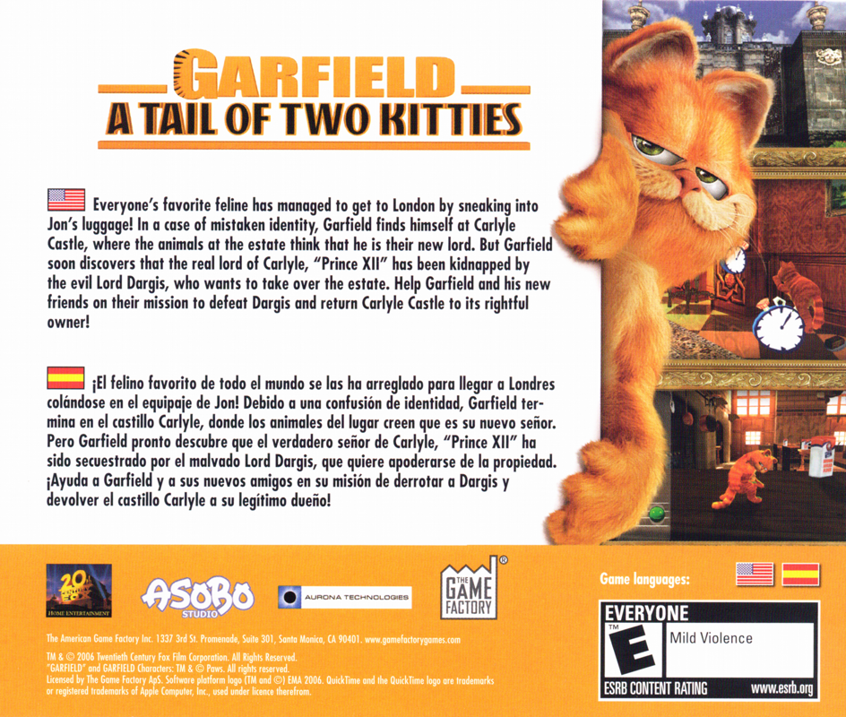 Garfield: A Tail of Two Kitties cover or packaging material - MobyGames