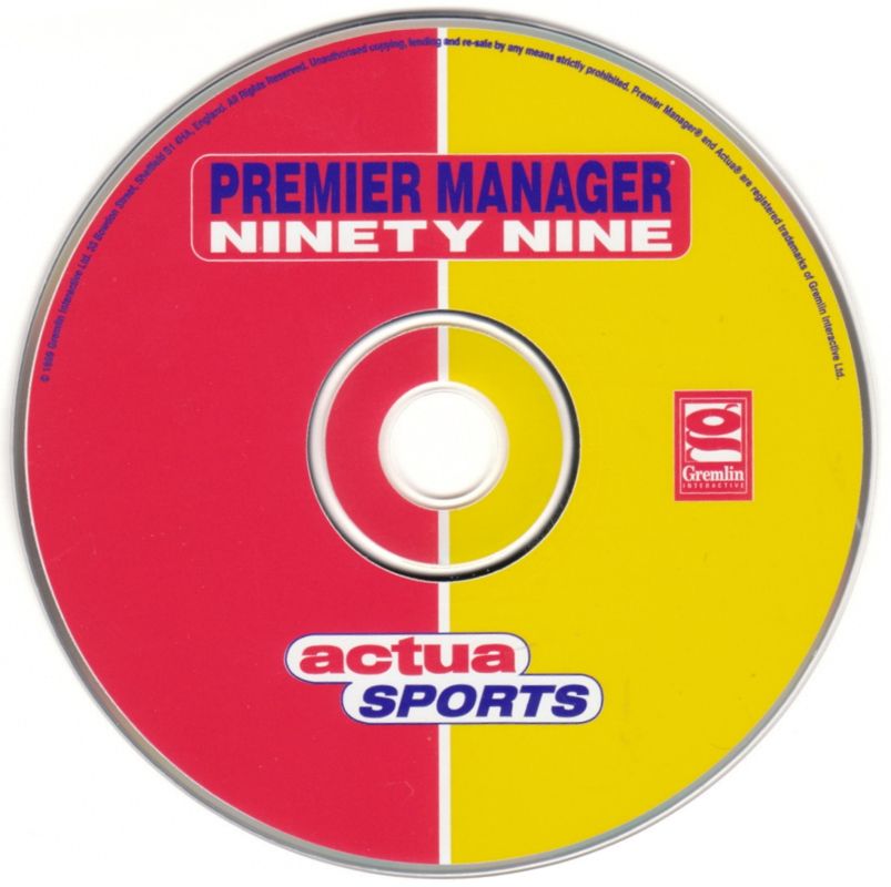 Premier Manager Ninety Nine cover or packaging material - MobyGames