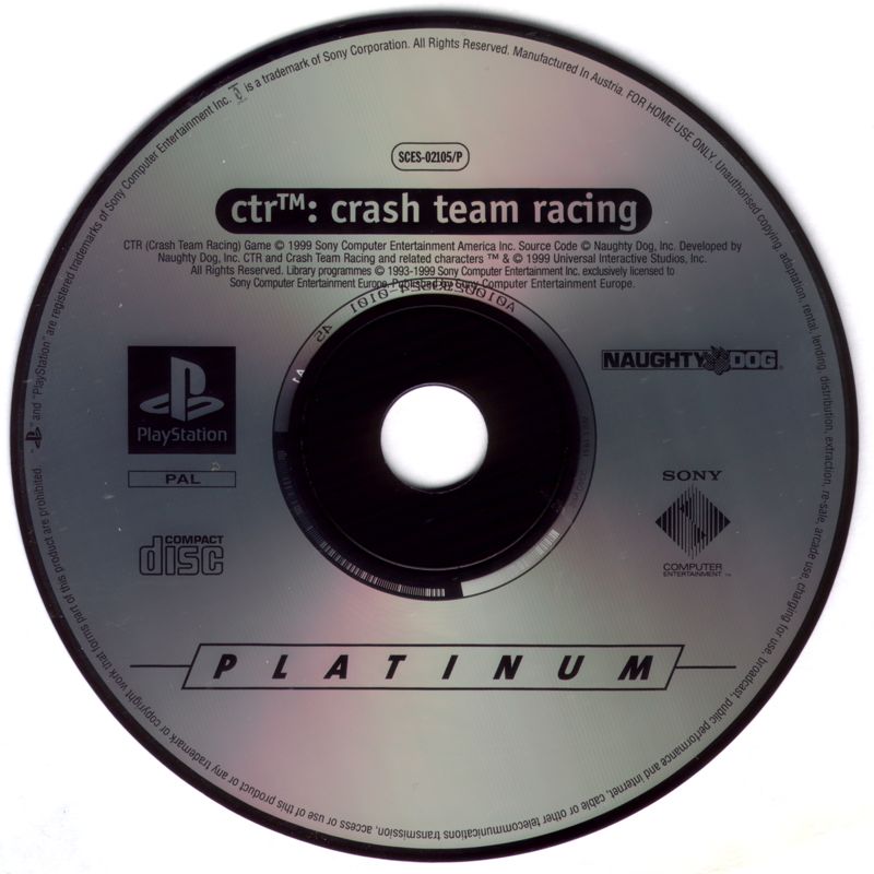 CTR: Crash Team Racing cover or packaging material - MobyGames
