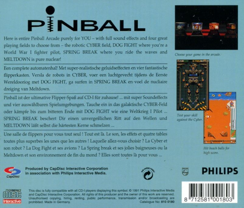 Pinball cover or packaging material - MobyGames
