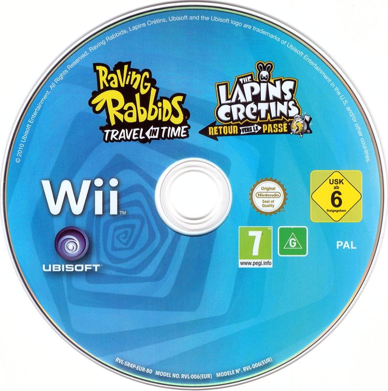 Raving Rabbids: Travel in Time cover or packaging material - MobyGames