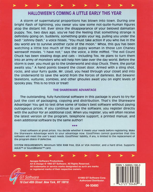 Monster Bash cover or packaging material - MobyGames