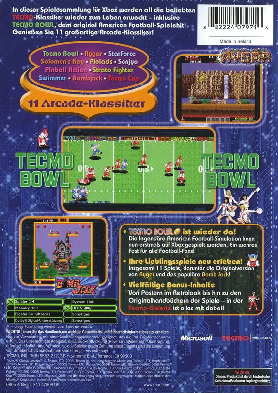 Tecmo Classic Arcade cover or packaging material - MobyGames