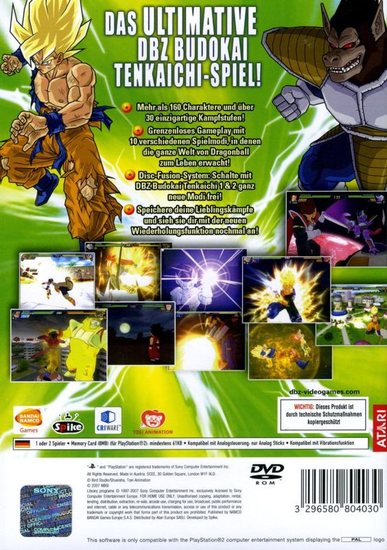 Dragon Ball Z: Budokai Tenkaichi 3 cover or packaging material - MobyGames