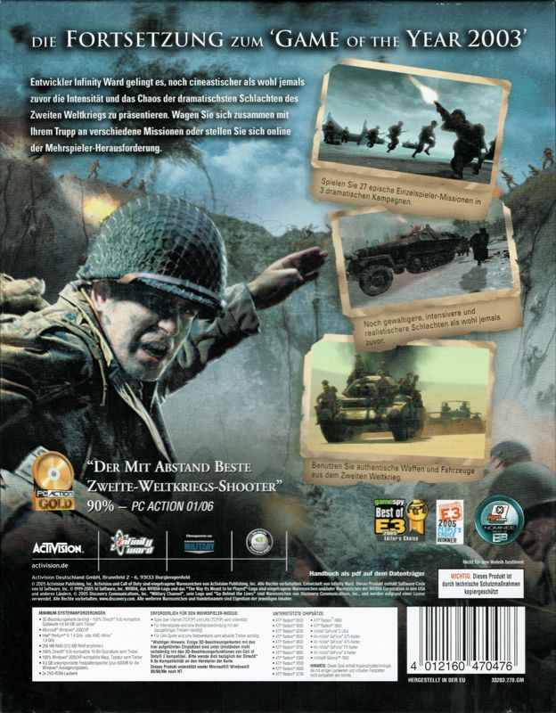 Call of Duty 2 cover or packaging material - MobyGames