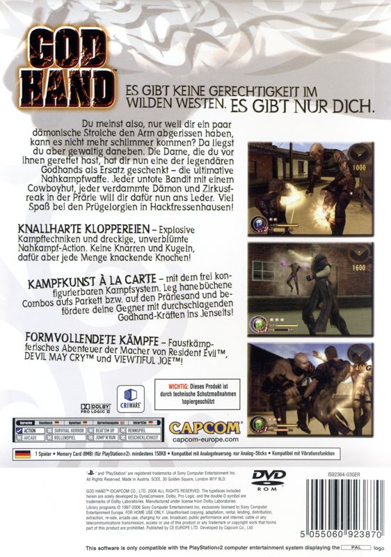 God Hand cover or packaging material - MobyGames