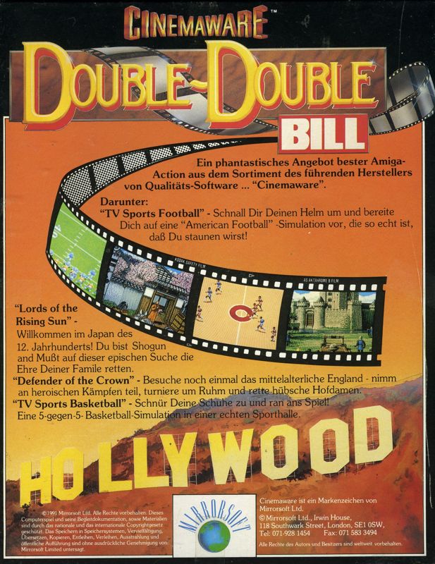 Double-Double Bill cover or packaging material - MobyGames