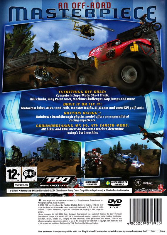 MX vs. ATV Unleashed cover or packaging material - MobyGames