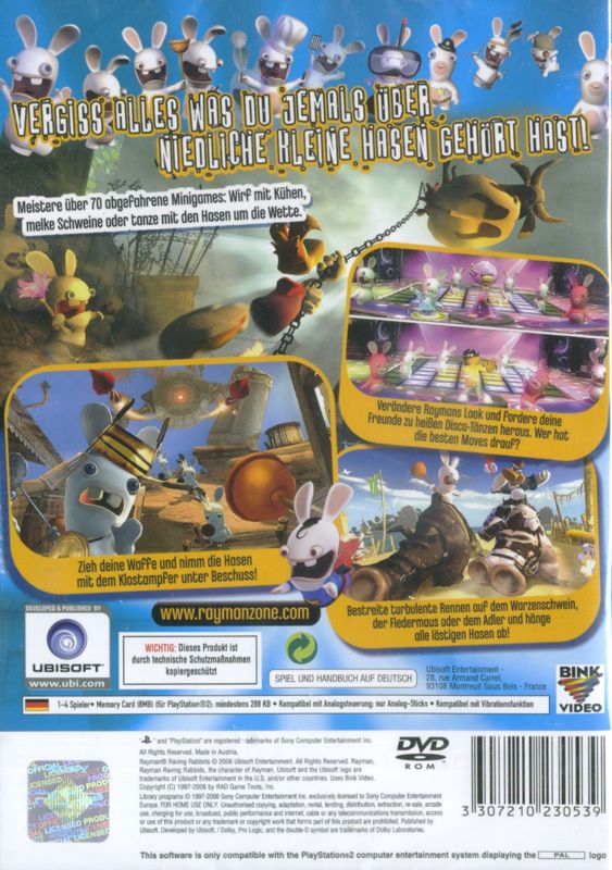 Rayman: Raving Rabbids cover or packaging material - MobyGames
