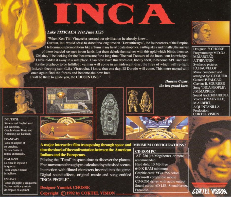 Inca cover or packaging material - MobyGames