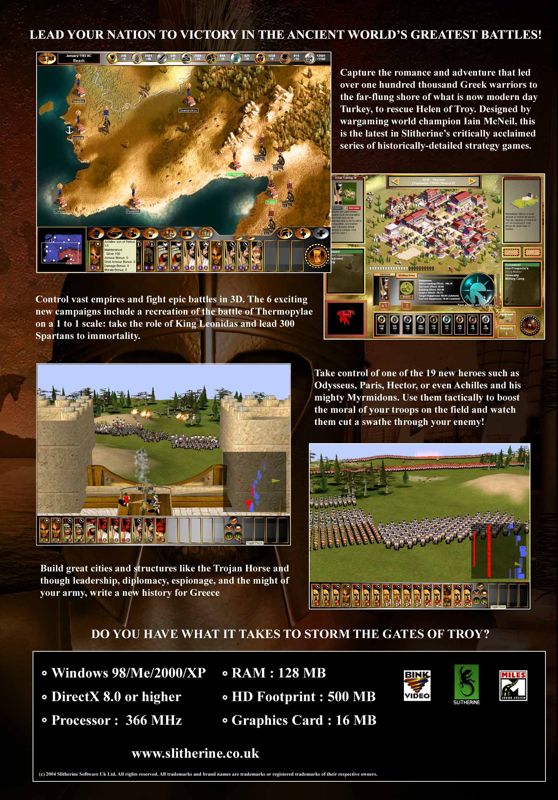 Gates of Troy cover or packaging material - MobyGames