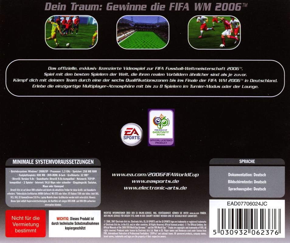 FIFA World Cup: Germany 2006 cover or packaging material - MobyGames