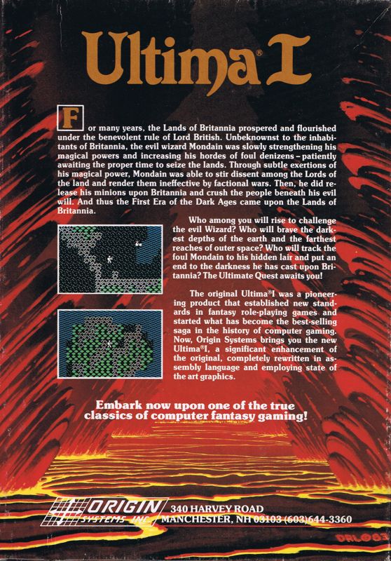 Ultima I cover or packaging material - MobyGames
