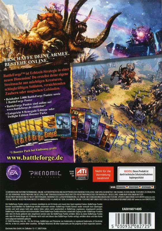 BattleForge cover or packaging material - MobyGames