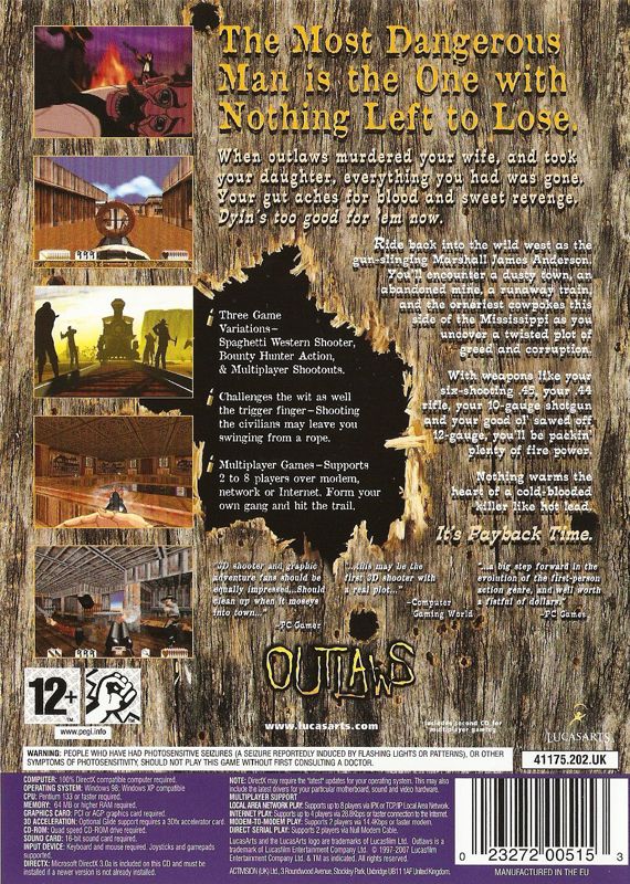 Outlaws cover or packaging material - MobyGames