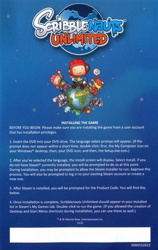 Scribblenauts Unlimited cover or packaging material - MobyGames