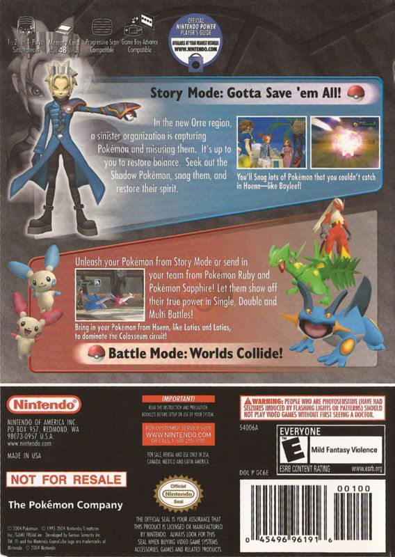 Pokémon Colosseum cover or packaging material - MobyGames