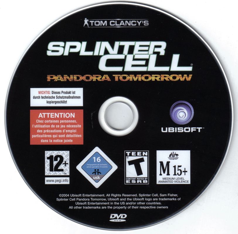 Tom Clancy's Splinter Cell: Pandora Tomorrow cover or packaging material - MobyGames