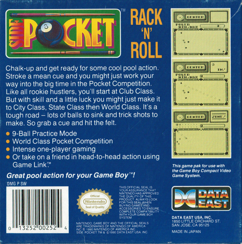 Side Pocket cover or packaging material - MobyGames