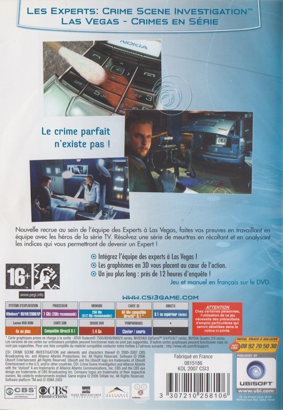 CSI: Crime Scene Investigation - 3 Dimensions of Murder cover or ...