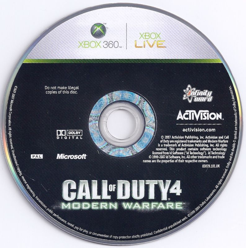 Call of Duty 4: Modern Warfare cover or packaging material - MobyGames