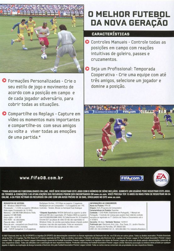 FIFA Soccer 08 cover or packaging material - MobyGames