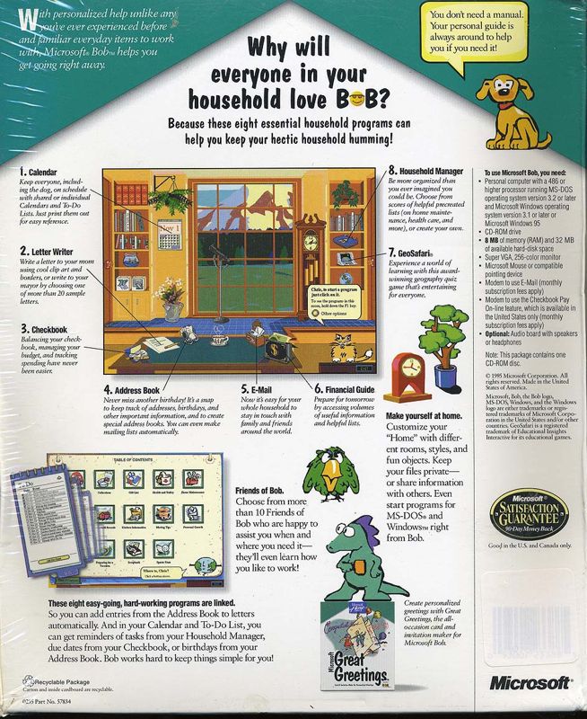 Microsoft Bob (game included) cover or packaging material - MobyGames
