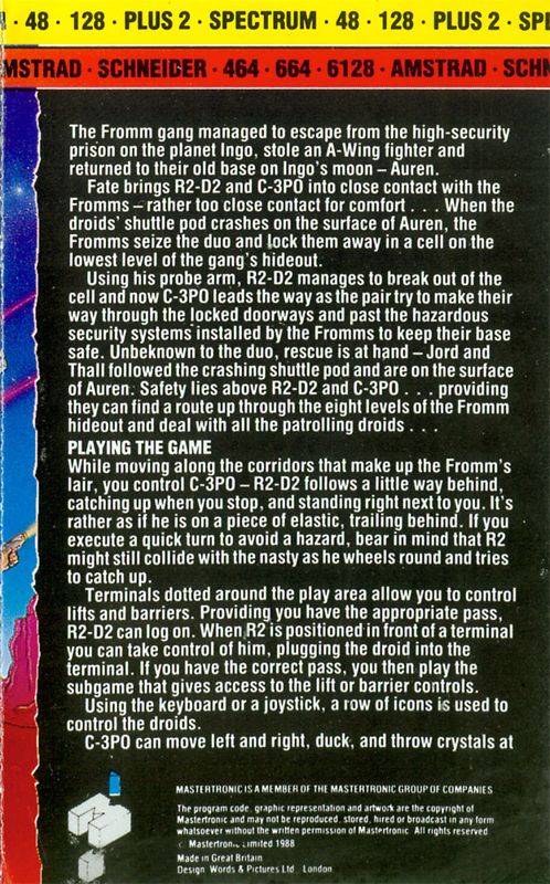 Star Wars: Droids cover or packaging material - MobyGames