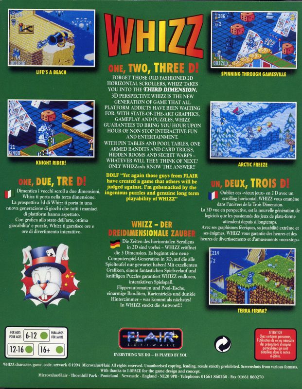 Whizz cover or packaging material - MobyGames