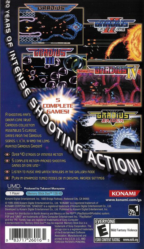 Gradius Collection cover or packaging material - MobyGames