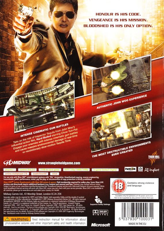 Stranglehold cover or packaging material - MobyGames