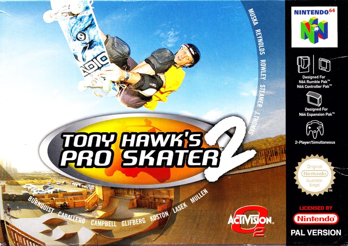 Tony Hawk's Pro Skater 2 cover or packaging material - MobyGames