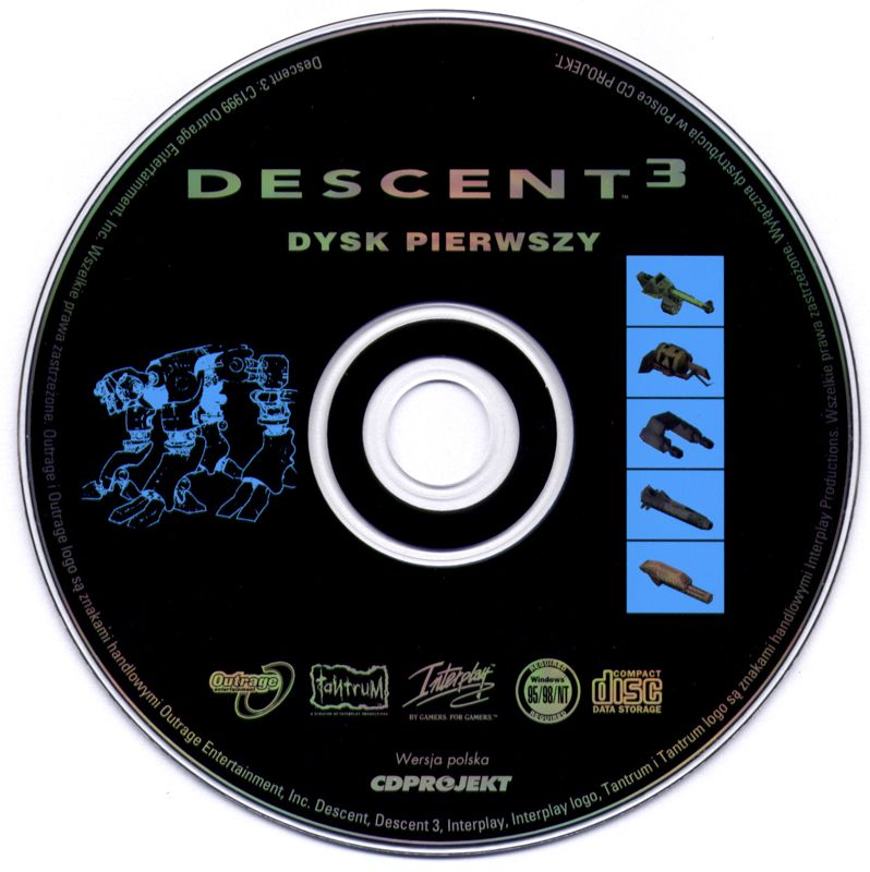 Descent³ cover or packaging material - MobyGames