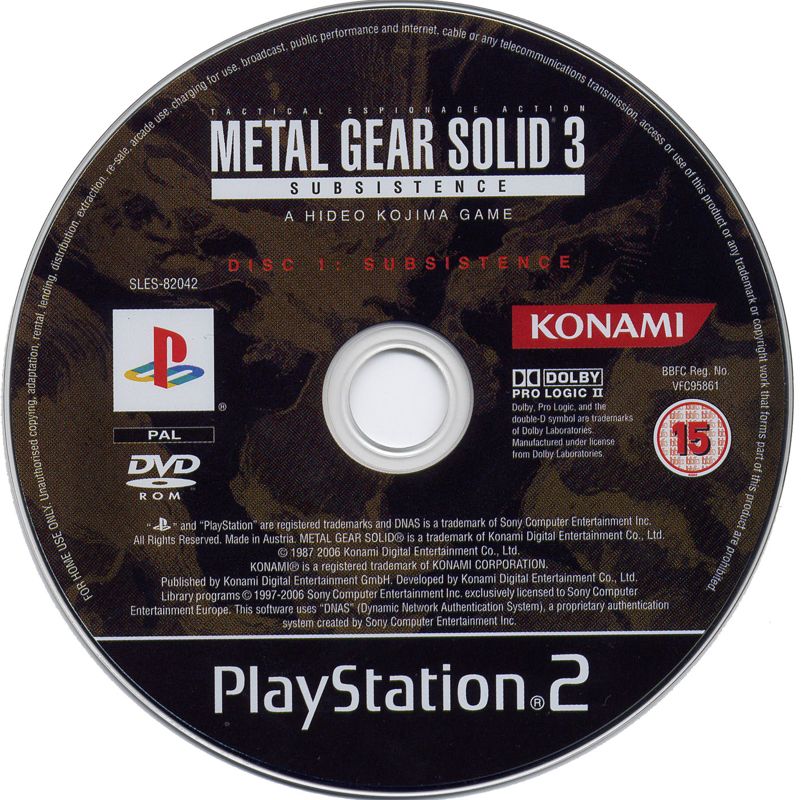 Metal Gear Solid 3: Subsistence (Limited Edition) cover or packaging ...