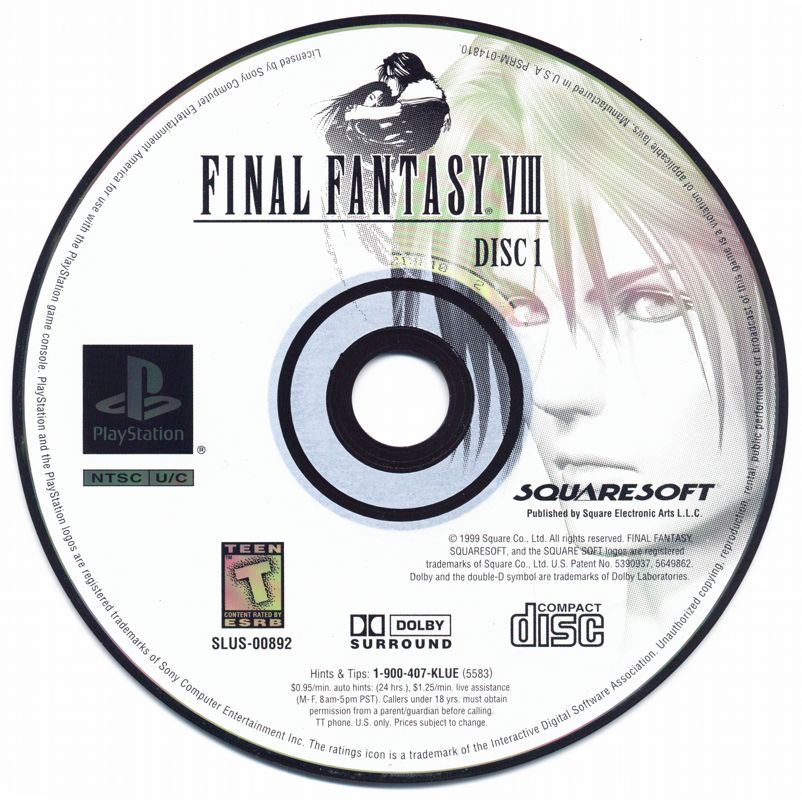 Final Fantasy VIII cover or packaging material - MobyGames