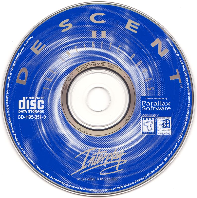 Descent II: The Infinite Abyss cover or packaging material - MobyGames