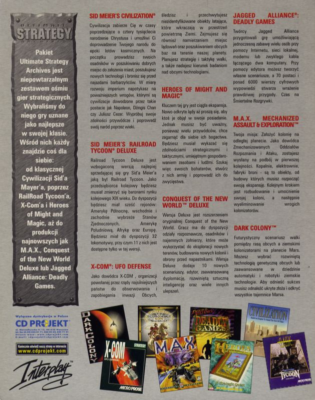 Ultimate Strategy Archives cover or packaging material - MobyGames