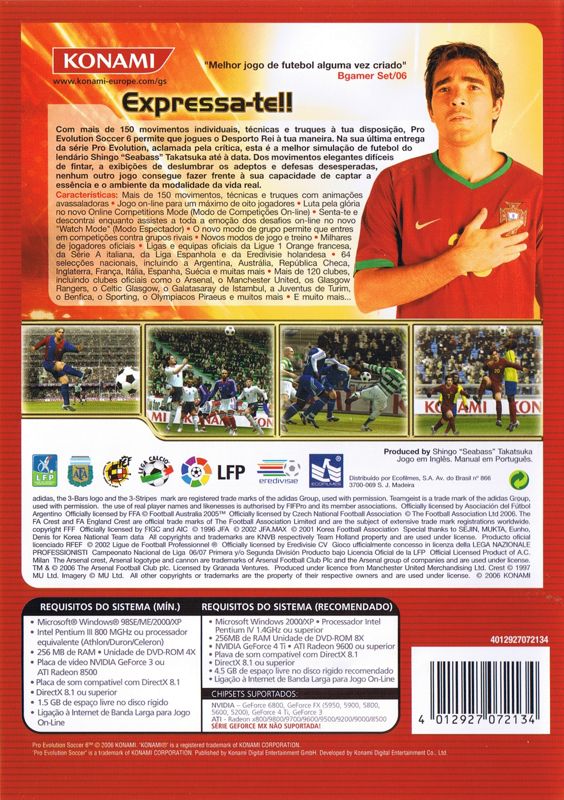 Winning Eleven: Pro Evolution Soccer 2007 cover or packaging material ...