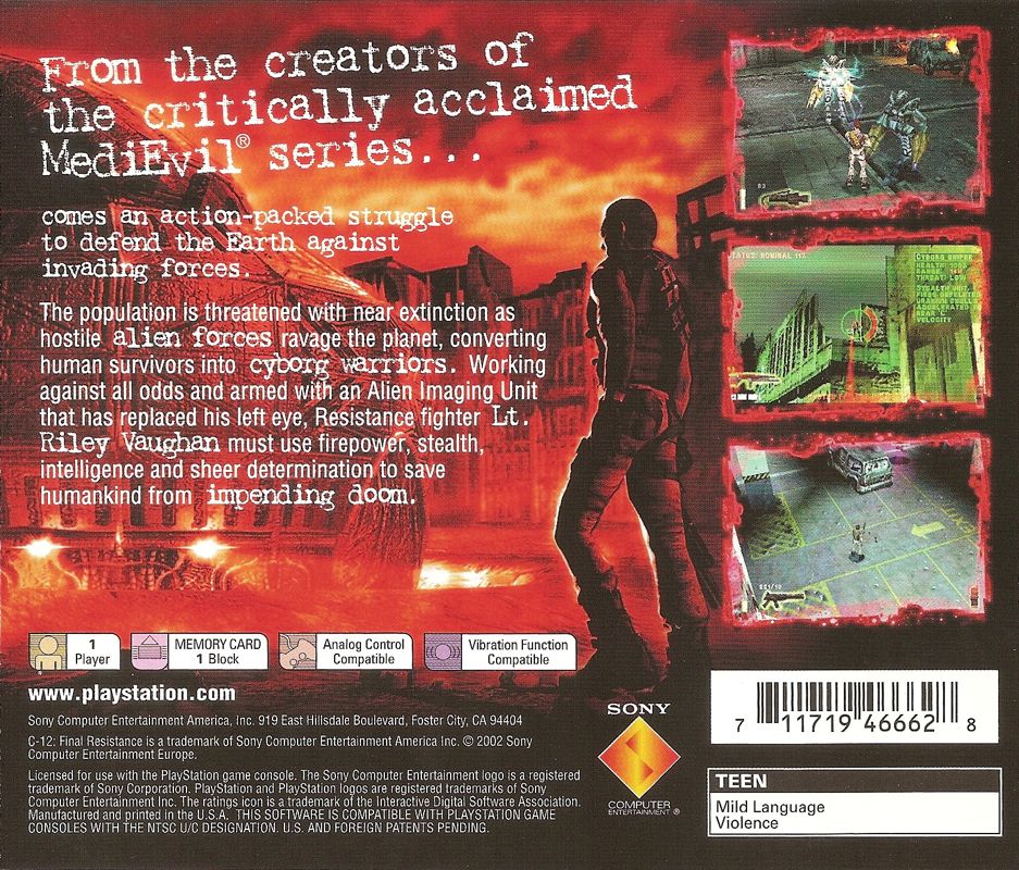 C-12: Final Resistance cover or packaging material - MobyGames
