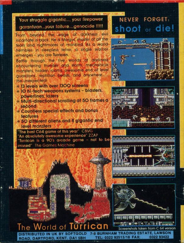 Turrican cover or packaging material - MobyGames