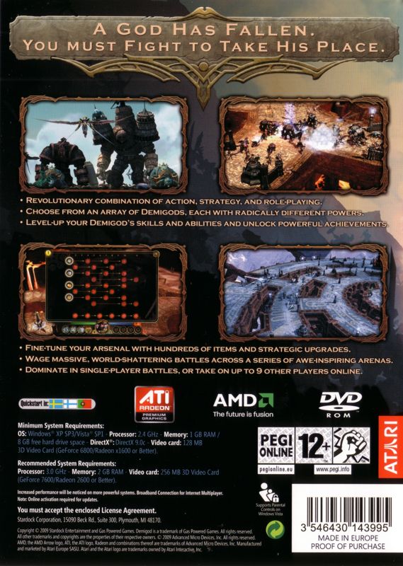 Demigod Cover Or Packaging Material Mobygames