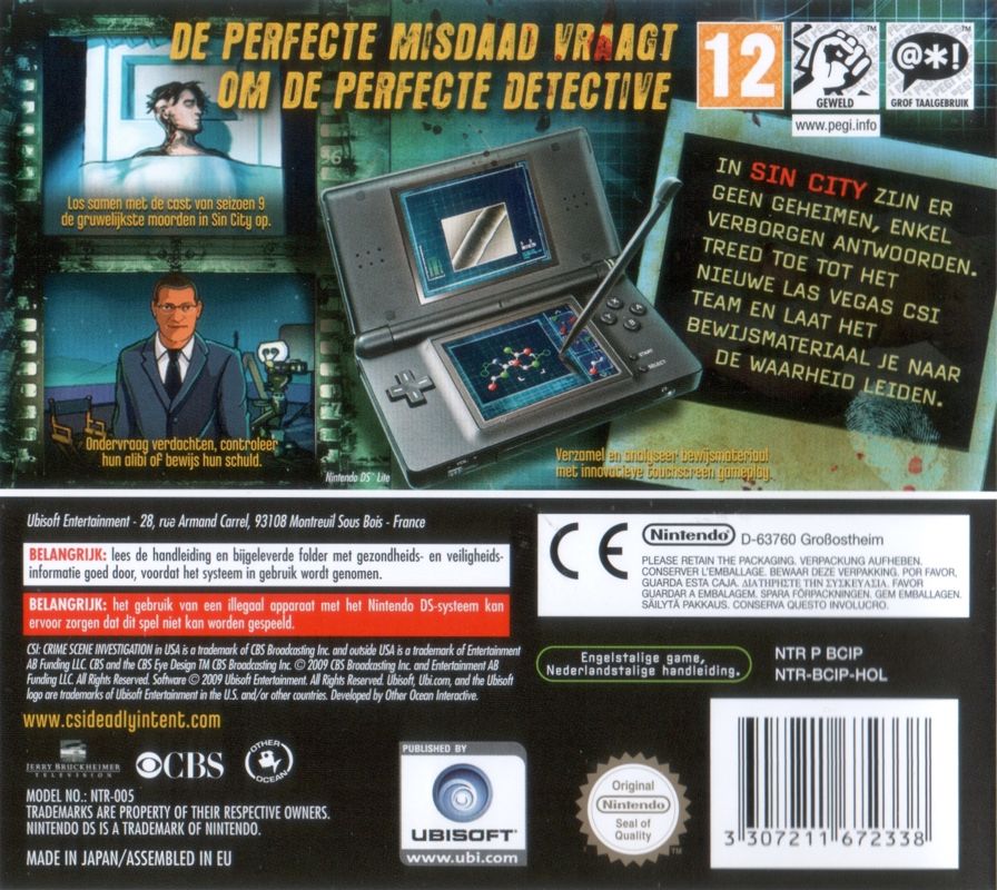 CSI: Crime Scene Investigation - Deadly Intent: The Hidden Cases cover ...