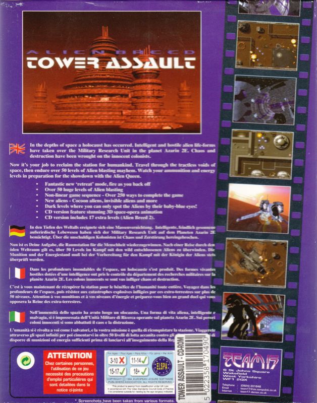 Alien Breed: Tower Assault cover or packaging material - MobyGames
