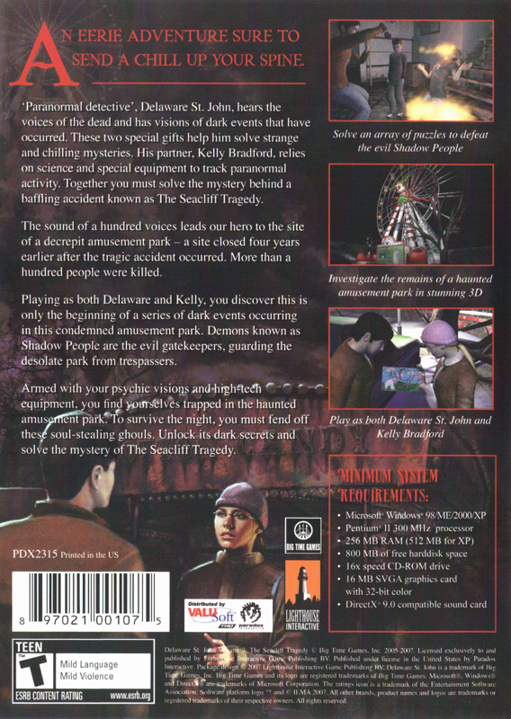 Delaware St. John: Volume 3: The Seacliff Tragedy cover or packaging material - MobyGames