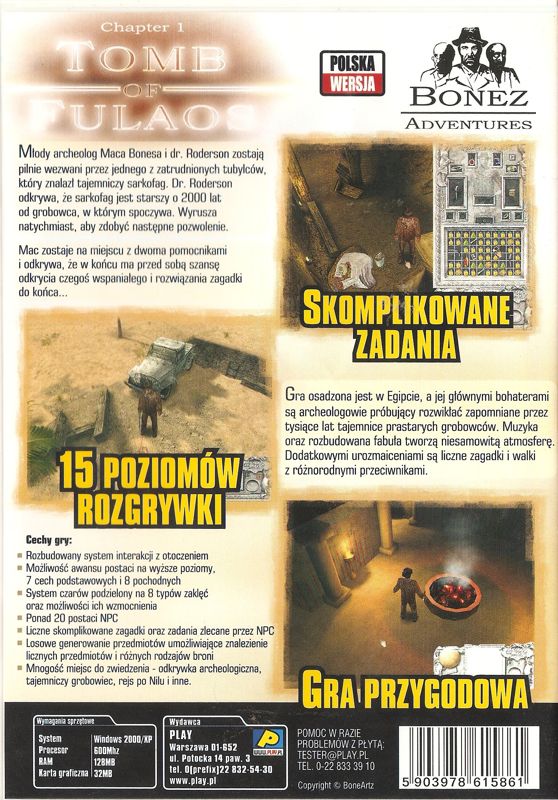 Bonez Adventures: Tomb of Fulaos cover or packaging material - MobyGames