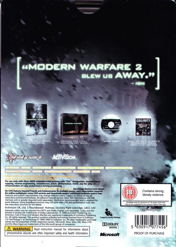 Call of Duty: Modern Warfare 2 (Hardened Edition) cover or packaging ...