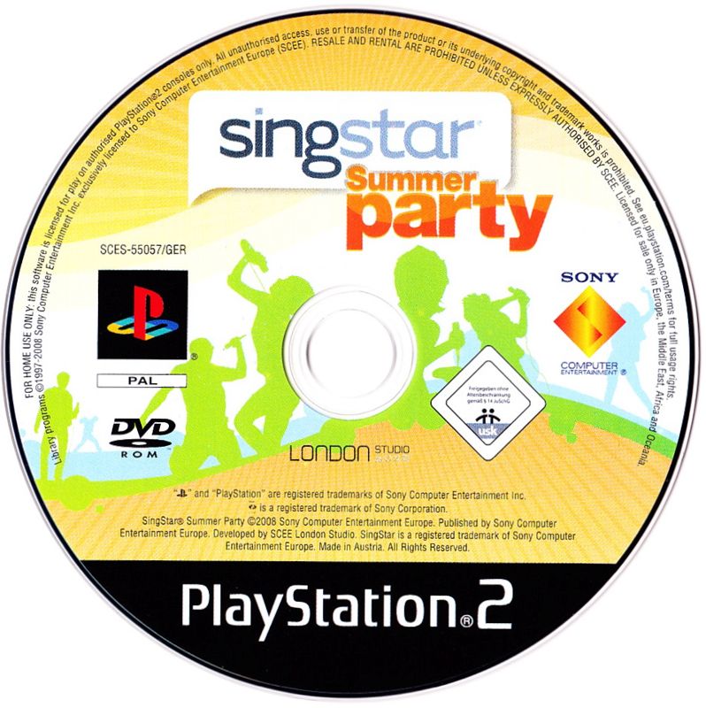 SingStar: Summer Party cover or packaging material - MobyGames